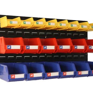 Wall mounted louvered panels|Louvered panel for plastic bins